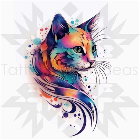 Aquarell Katzentattoo