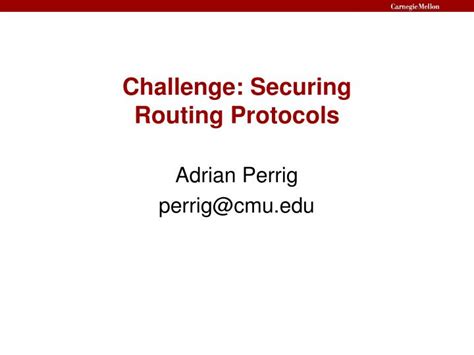 Ppt Challenge Securing Routing Protocols Powerpoint Presentation