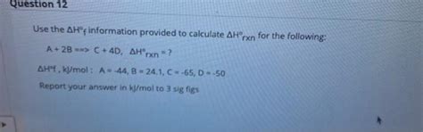solved question 12 use the ahºf information provided to