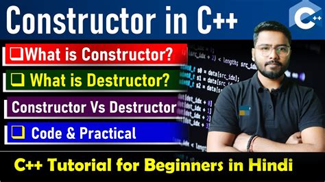 Constructor And Destructor In C Constructor Vs Destructor C Free Course Youtube