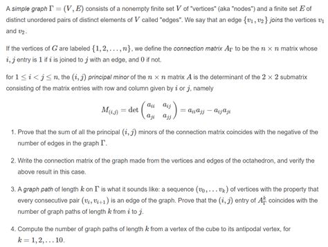 Solved A Simple Graph Consists Of A Nonempty Finite Set V Chegg