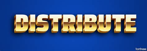 Distribute Text Effect And Logo Design Word