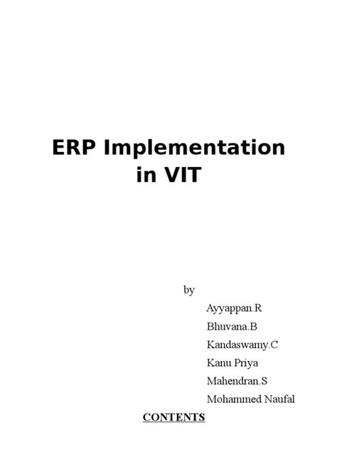 Successful Erp Implementation Case Study Pdf Examples Mobileyellow