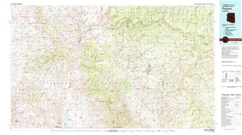 Payson Az 1981 100000 Scale Map By United States Geological Survey Avenza Maps