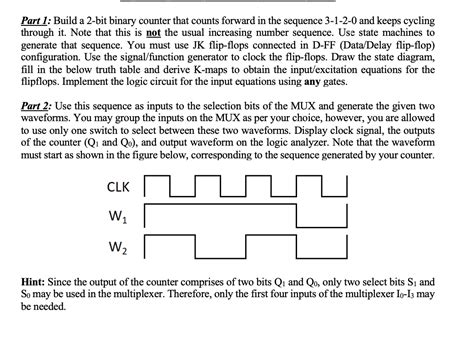 Solved Part 1 Build A 2 Bit Binary Counter That Counts