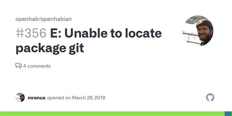 E Unable To Locate Package Git Issue Openhab Openhabian Github