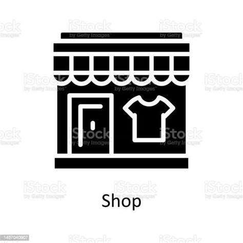 Shop Vector Solid Icon Design Illustration Product Management Symbol On White Background Eps 10