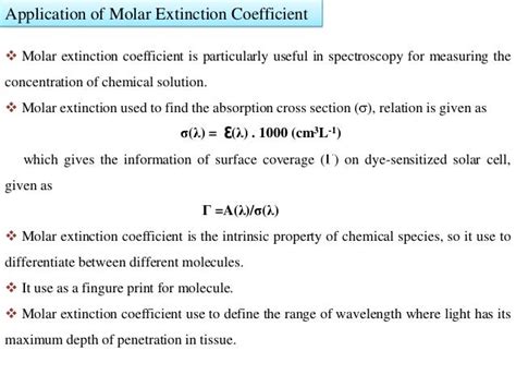 Molar Extinction Coefficient