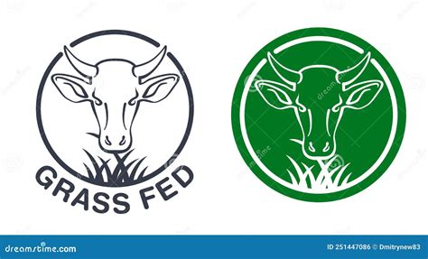 Grass Fed Beef Concept Banner Header Vector Illustration