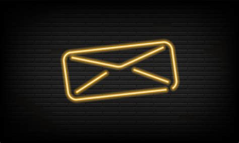 길가에 벽돌 벽의 배경에 닫힌 된 노란색 게시물 봉투의 네온 아이콘입니다 밝은 전기 광고 0명에 대한 스톡 벡터 아트 및 기타 이미지 0명 간판 개념 Istock