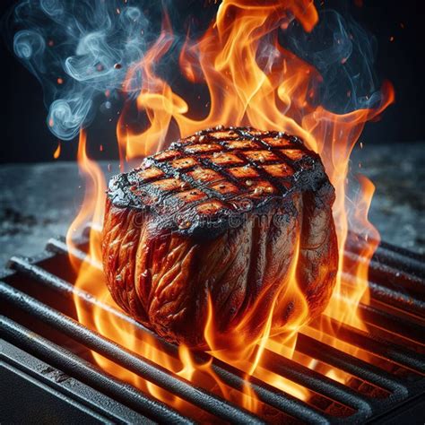 Nutritious And Organic Charcoal Grilled Beef Stock Illustration
