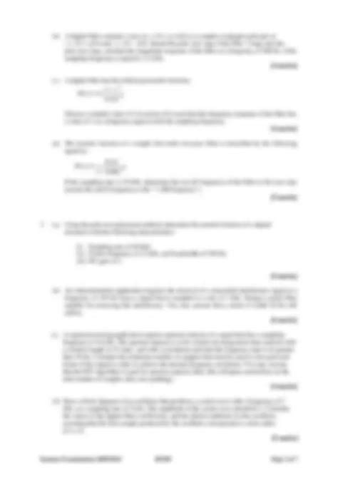 Unit Step Function Digital Signal Processing Past Exam Paper