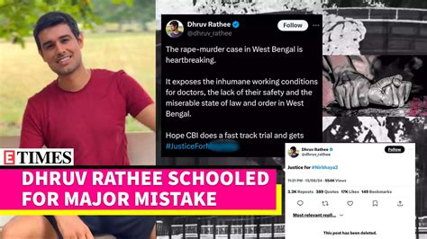 It Was Insensitive To Call M As Youtuber Dhruv Rathee