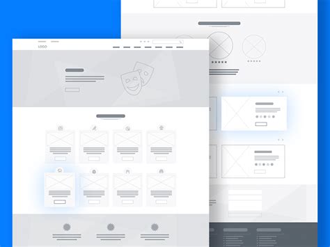 Website Wireframe Template PSD Freebie Supply