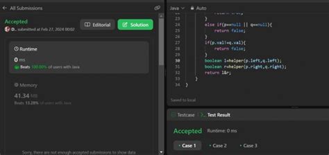 Day 52 Of 75daysleetcodechallenge Comparing Binary Trees Deepak Kumar Chauhan Posted On The