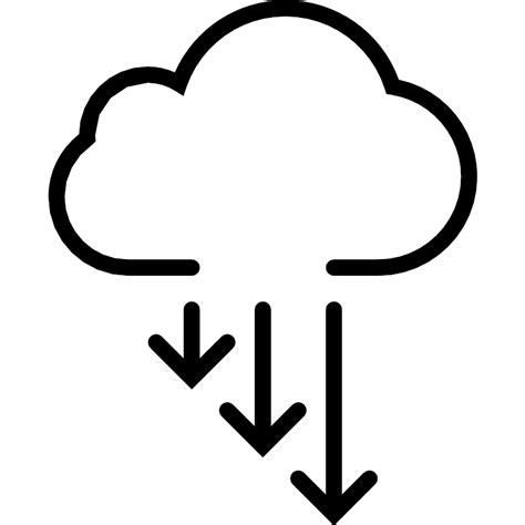 three downloading arrows and computing cloud vector svg icon svg repo