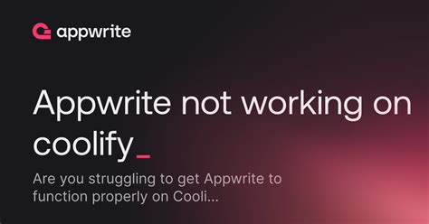 Appwrite Not Working On Coolify Threads Appwrite