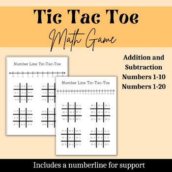 Tic Tac Toe Addition And Subtraction Math Game By Live Love ESL TPT