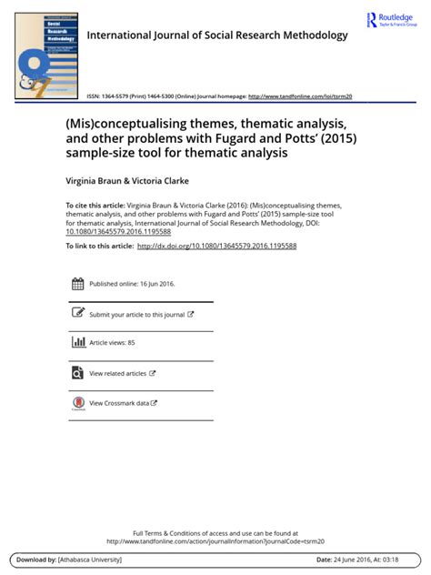 Braun And Clarke Mis Conceptualising Themes Thematic Analysis Pdf Qualitative Research