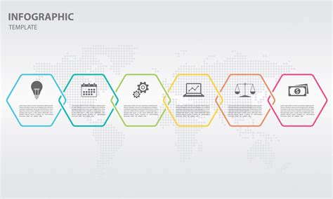 Premium Vector Timeline Infographic Hexagon Design 6 Options