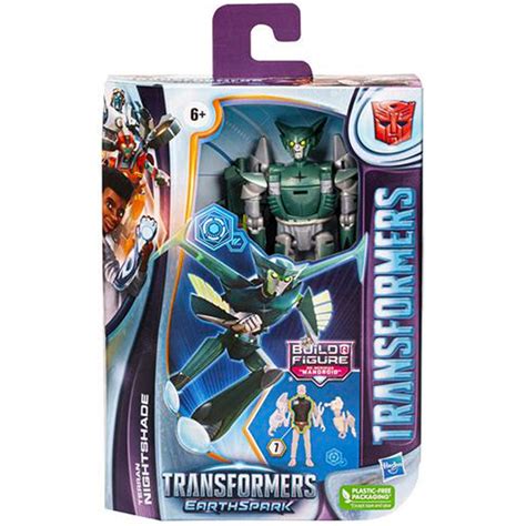 Buy Transformers Earthspark Nightshade Deluxe Nonbinary Autobot Toy