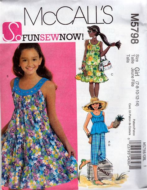 Girls Dresses Top And Pants Top A Dress B C Have Gathered Bodice