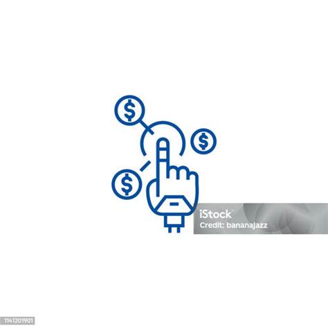 로봇 손 미래 금융 라인 아이콘 개념입니다 로봇 손 미래 금융 평면 벡터 기호 기호 개요 그림 로봇에 대한 스톡 벡터 아트 및 기타 이미지 Istock