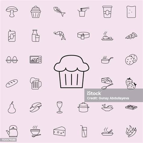 컵 케이크 아이콘입니다 웹 및 모바일에 대 한 보편적인 음식 아이콘 설정 기념일에 대한 스톡 벡터 아트 및 기타 이미지 기념일 머핀 미식가 Istock