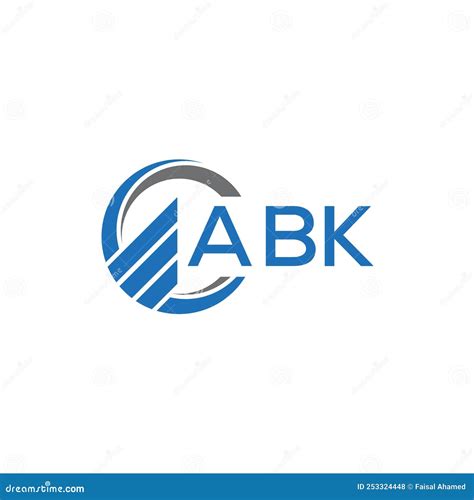 Abk Flat Accounting Logo Design On White Background Abk Creative