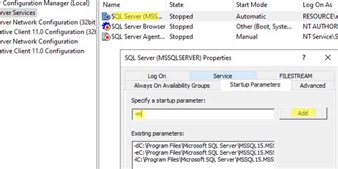 Как сбросить пароль Sa в Microsoft Sql Server Windows для системных