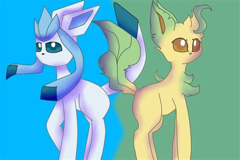 Glaceon And Leafeon By Valeriafox On Deviantart
