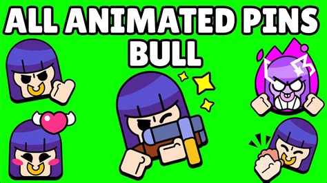 Bull Pins Animated Brawl Stars Green Screen Youtube