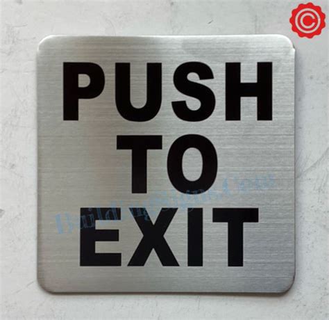 PUSH TO EXIT SIGN HPD SIGNS THE OFFICIAL STORE