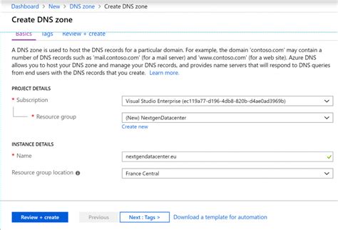 Managing Dns Zone From The Azure Portal
