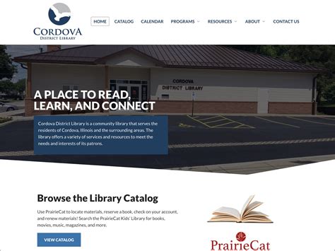 Cordova District Library Website Project Twin State Technical Services