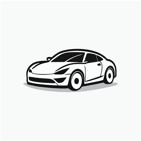 Logo Design Black And White Color With Background And Car Icon Design