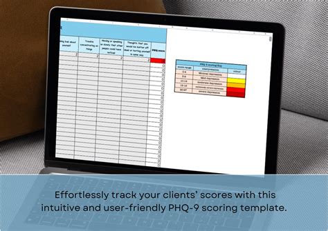 Phq 9 Scoring And Analysis Tool Excel Automated Score Recording For Therapists Private Practice