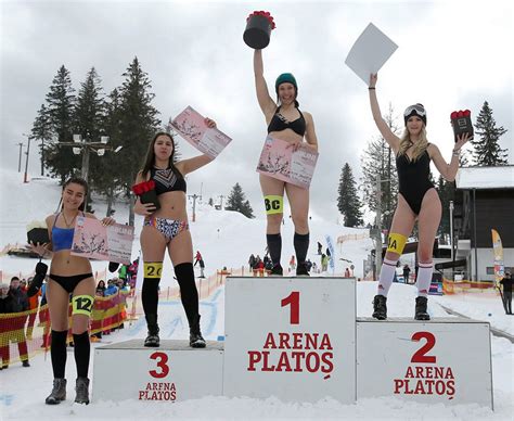 Sex Ski Ladies Girls Sex Up The Slopes At Sixth Annual Bikini Race