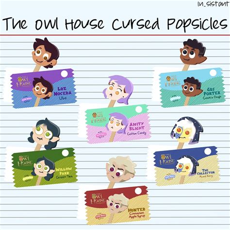 The Owl House Inspired Cursed Character Popsicles Etsy