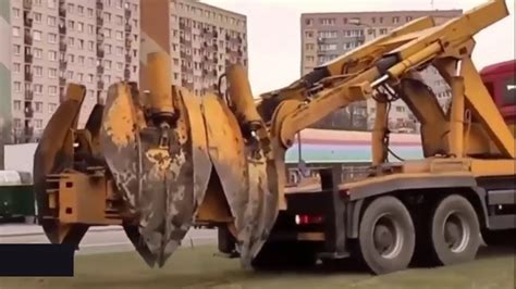Dangerous Skills Cutting Big Tree Excavator Machine INCREDIBLE Tree Felling Machine Working