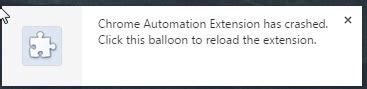Selenium Crashing Chrome Automation Extension Has Crashed Stack Overflow