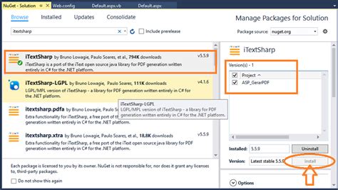ASP NET Gerando Relatórios PDF a partir de um banco de dados VB NET