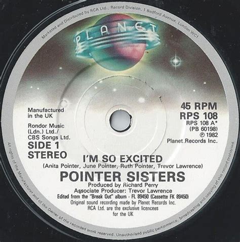 Pointer Sisters Jump For My Love Im So Excited Real 45 Vinyl Framed Wall Art Etsy Uk