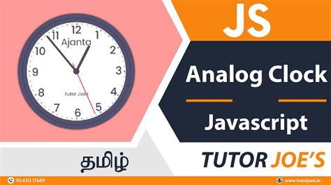 Analog Clock In Pure Html Css And Javascript In Tamil Tutor Joes Youtube