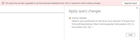 solved error after upgrading report metadata m engine er