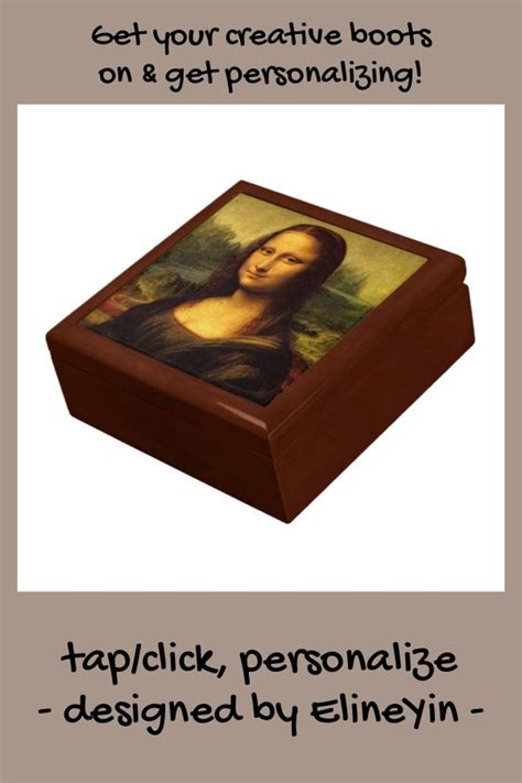 Mona Lisa Oak Treaure Box Leonardo Da Vinci Keepsake Box Zazzle