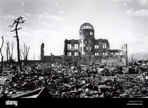 Hiroshima Japan After The Atomic Bomb Attack Of 8 August 1945 Showing