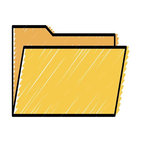 Premium Vector Folder Sketch Style