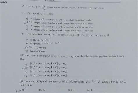 Solved Q5 If Fxy And ∂y∂ Be Continuous In Close Region