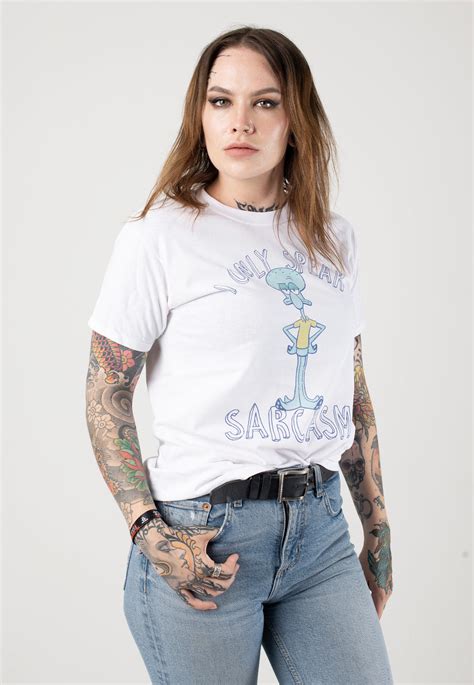 Spongebob Squarepants Sarcasm Only White T Shirt Impericon